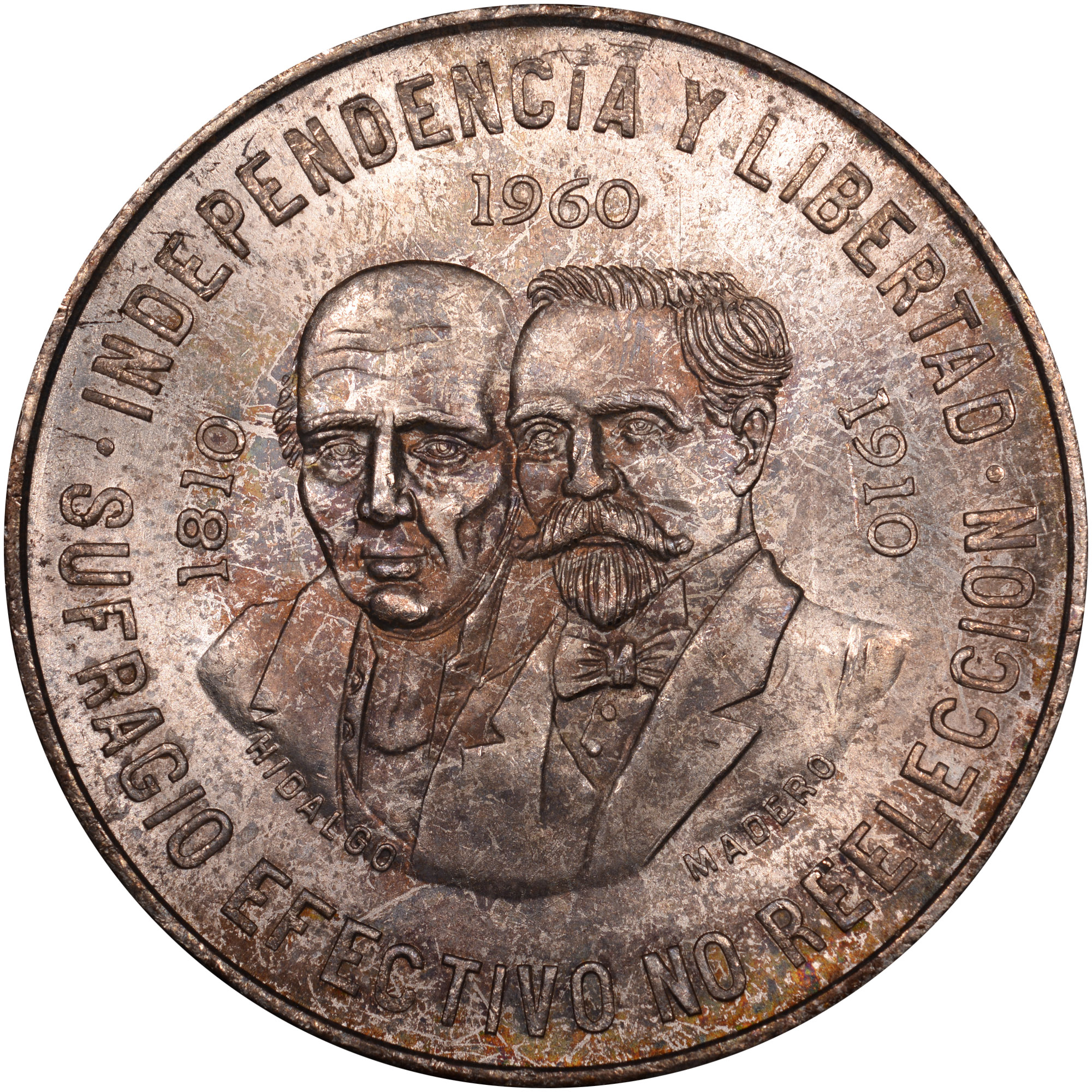 1960 Mexico 10 Pesos KM 476 Prices Values NGC